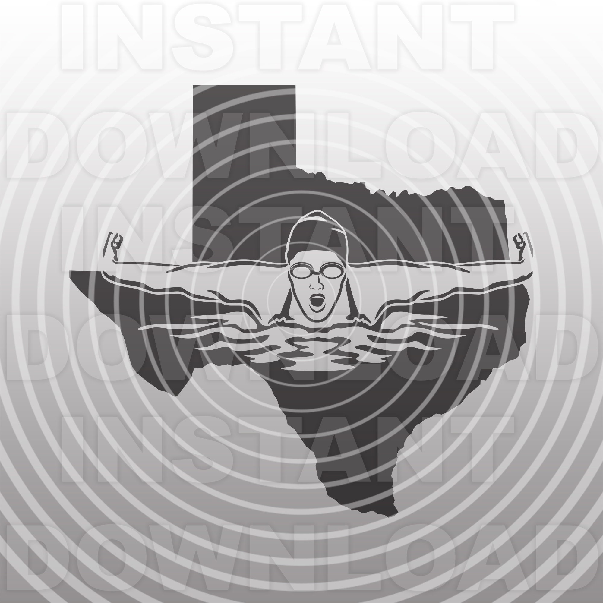 Swimming SVG File,female Swimmer Svg,texas Svg,butterfly Stroke Svg ...