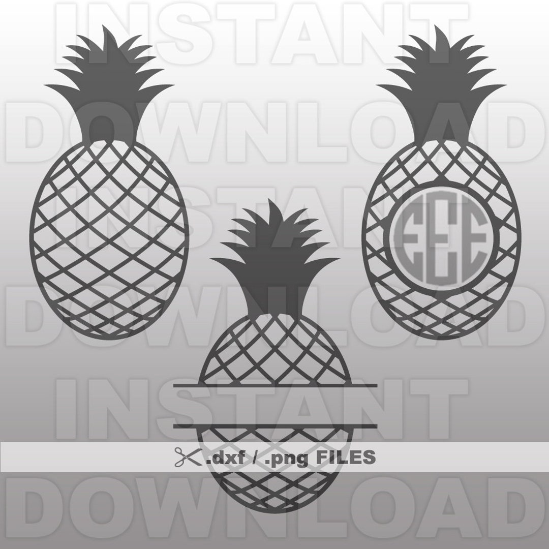 Pineapple DXF File - Pineapple PNG File - Vector Art - Commercial ...