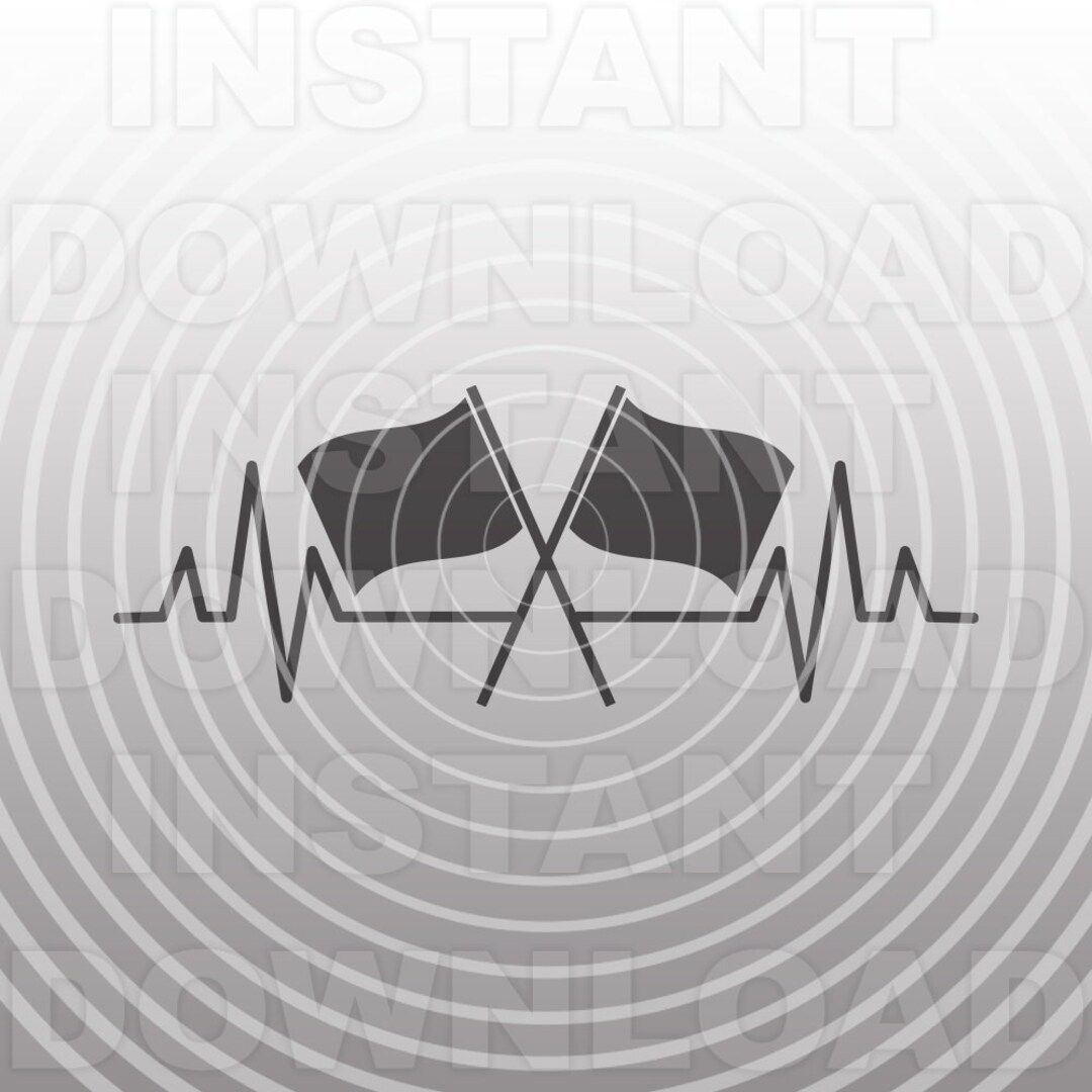 Heartbeat EKG Pulse Color Guard Flags SVG File,marching Band Svg ...