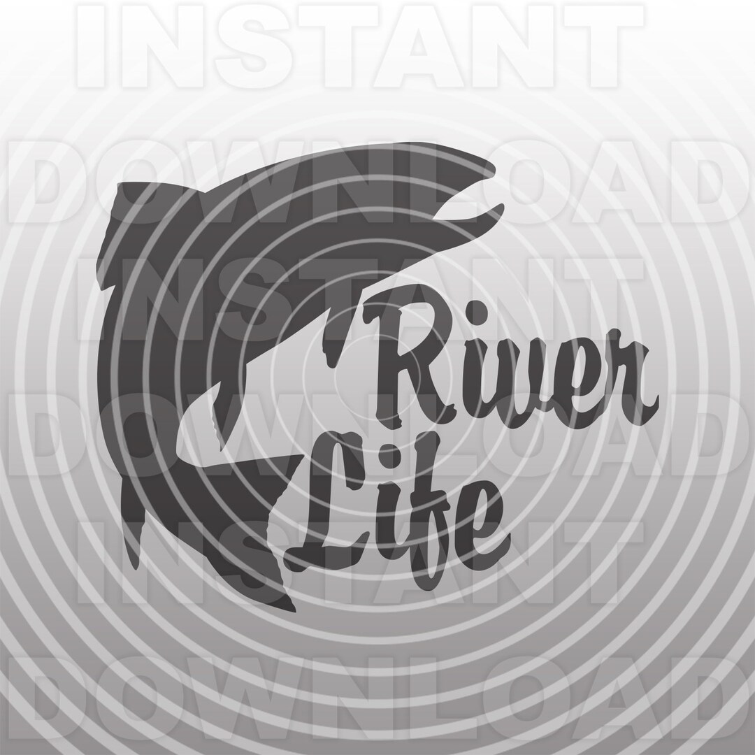 Fishing SVG Fileriver Life Trout SVG File vector Clip Art - Etsy