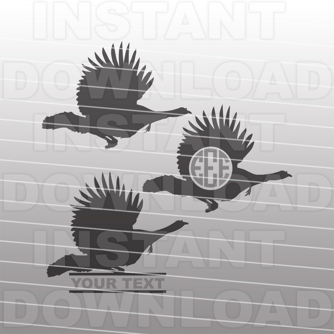 Turkey Flying SVG Fileturkey Hunter SVG vector Art - Etsy