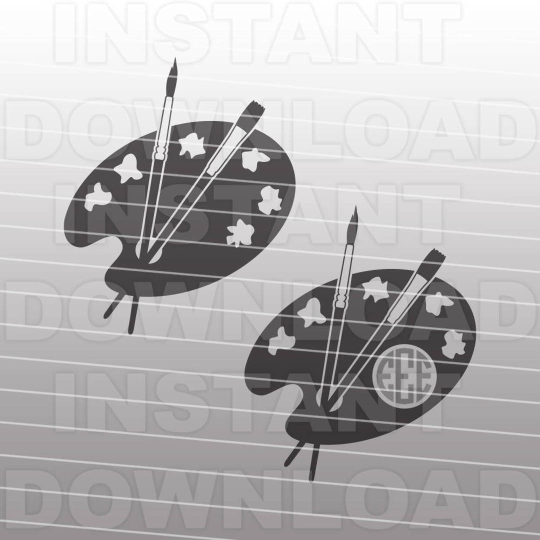 Artist Palette SVG File,paint Brushes SVG File,art Supplies Svg ...