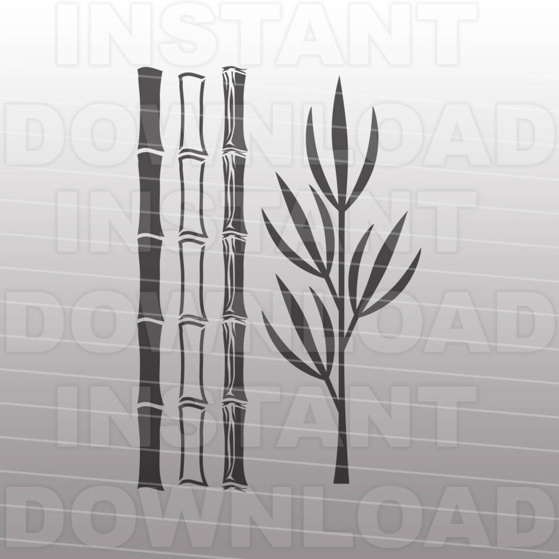 Bamboo Border SVG Filebamboo Leaves Svgbamboo Tree Svg - Etsy