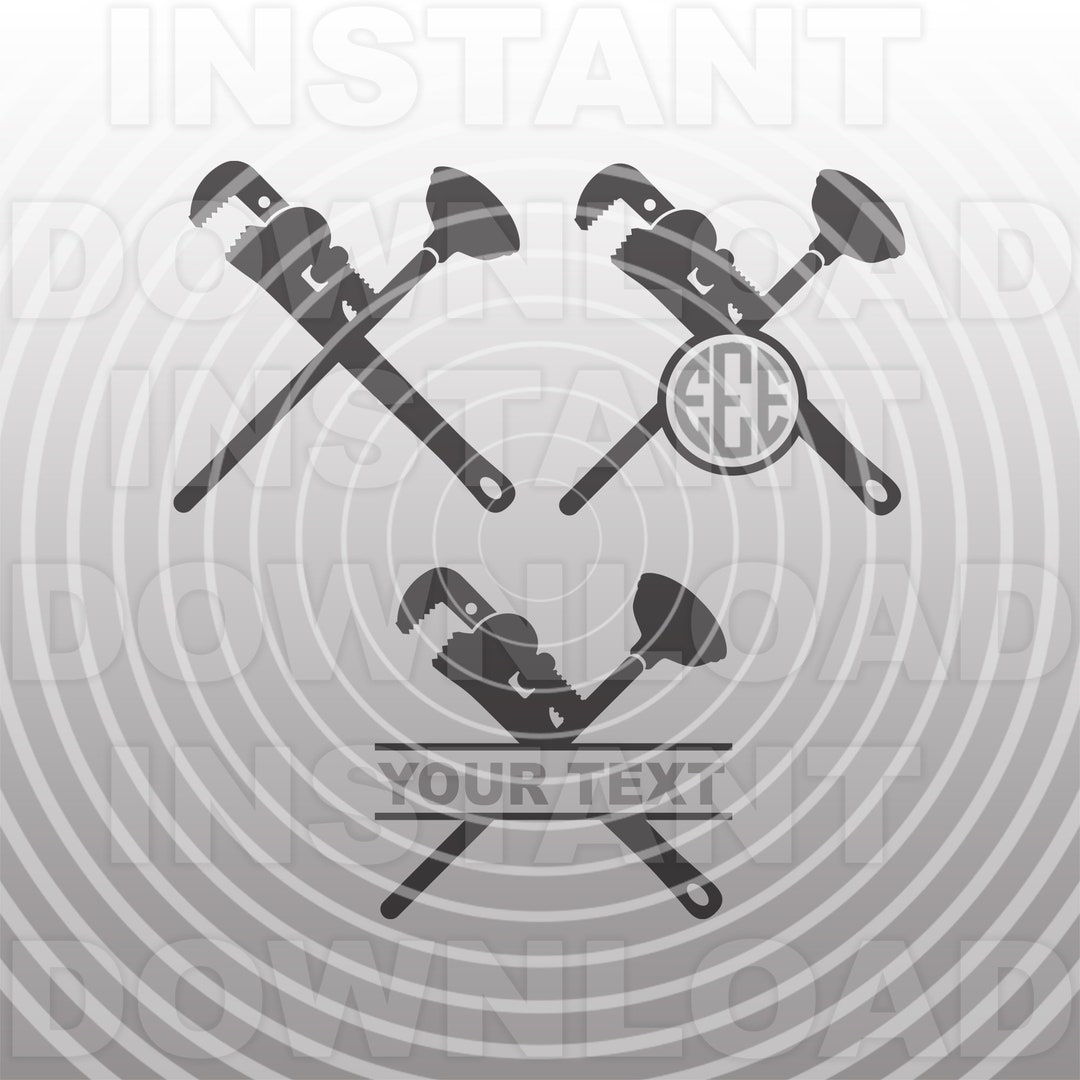 Plumber SVG File,plumbing Svg,toilet Plunger Svg,pipe Wrench Svg ...