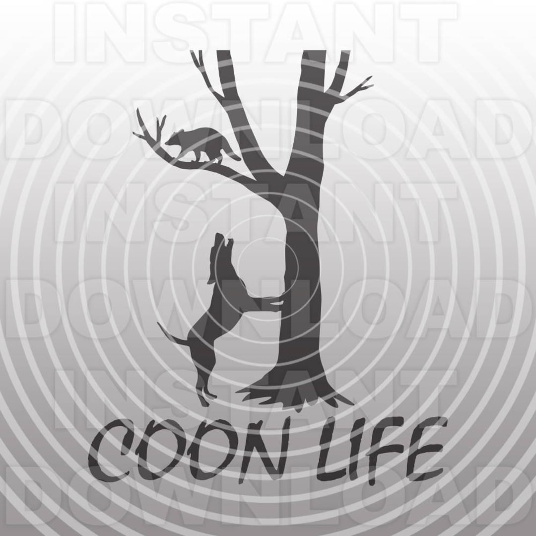 Raccoon Hunting SVG File,coon Life Svg,hunting Dog SVG -vector Art ...