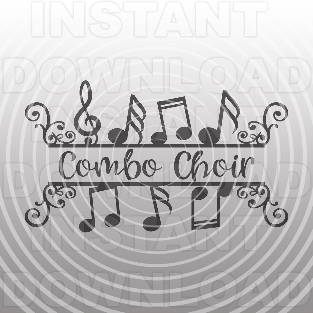 Combo Choir With Music Notes SVG File,mixed Voice Choir Svg,music ...