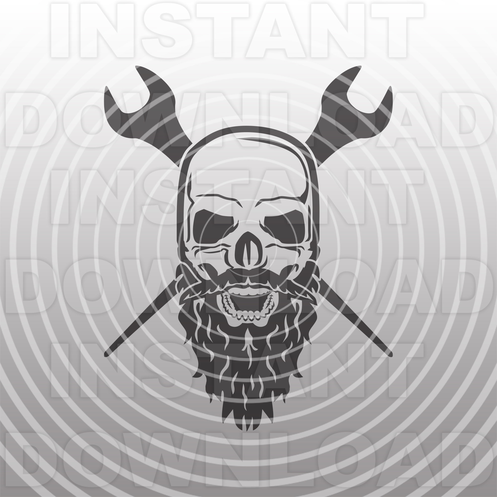 Ironworker SVG Fileironworker Skull With Beard SVG Fileunion | Etsy