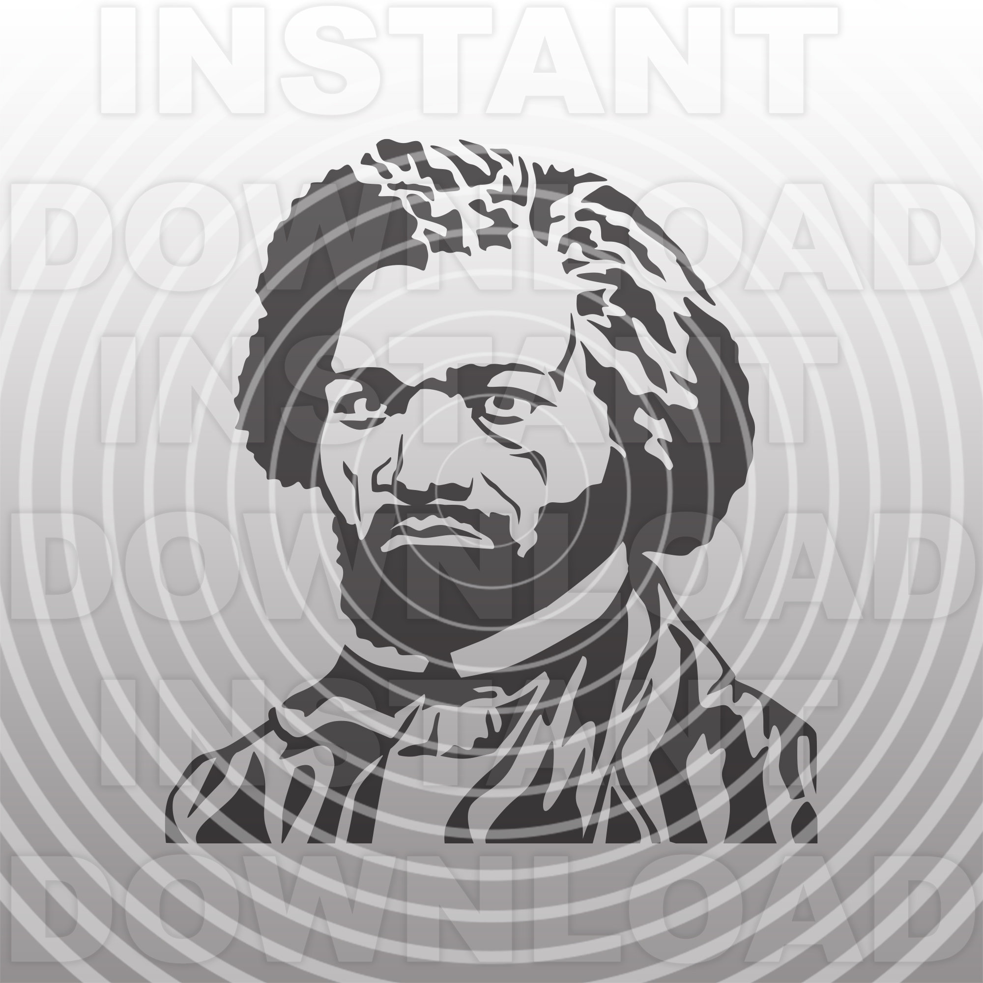 Frederick Douglass SVG File,black History Month SVG -vector Art ...