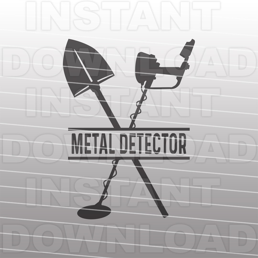 Metal Detector With Shovel SVG File -vector Format Clipart Commercial ...