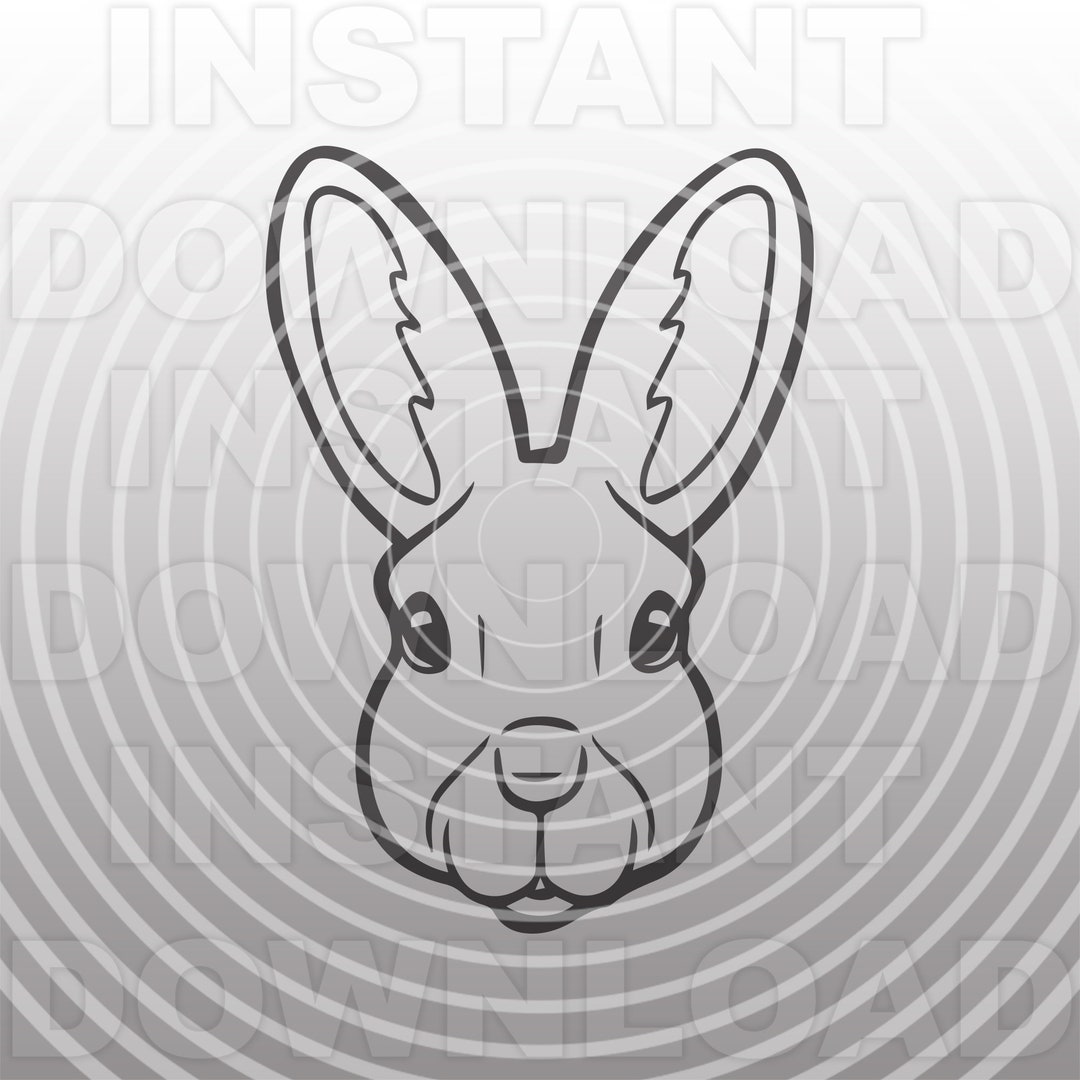 Cute Hand Drawn Cartoon Bunny Rabbit SVG File,simple Bunny Svg,vector ...