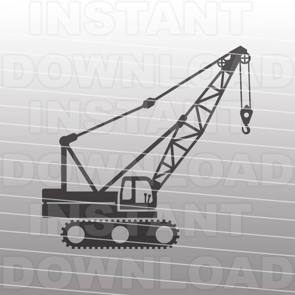 Crawler Crane SVG Filecrane Operator Svgconstruction SVG | Etsy