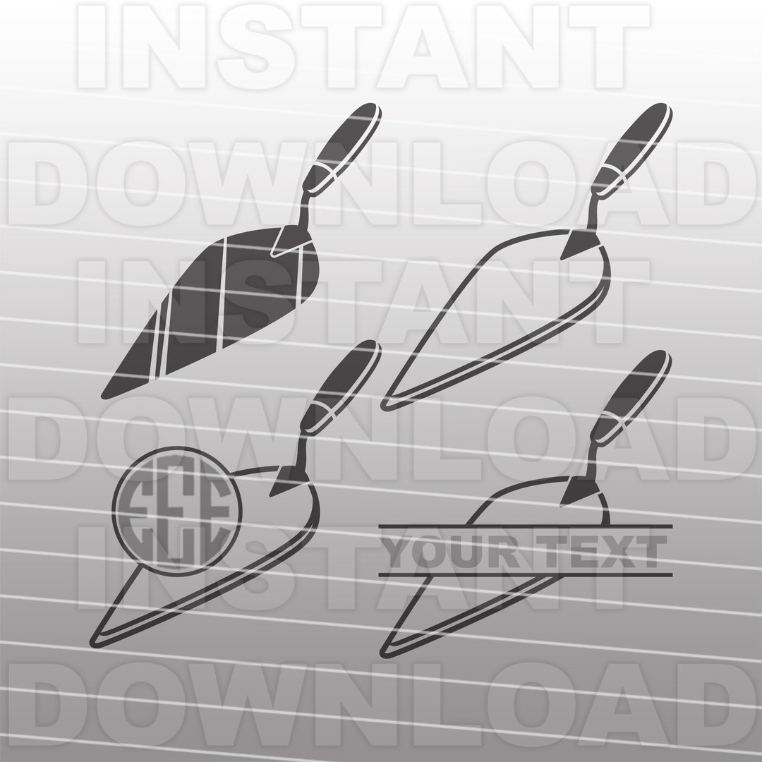 Bricklayer Trowel SVG File,brickmason Svg,blockmason Svg -vector Art ...