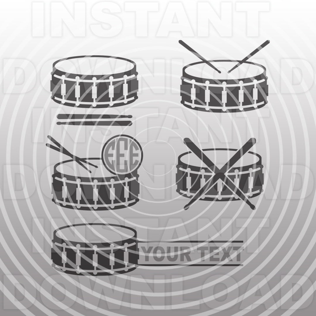 Snare Drum SVG File,drummer Monogram Svg,marching Band Svg,percussion ...