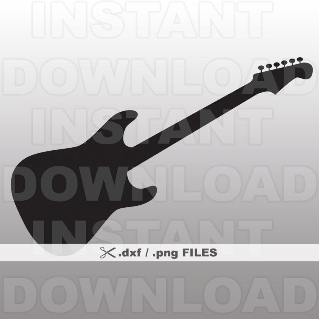 Electric Guitar DXF File - Electric Guitar PNG File - Commercial ...