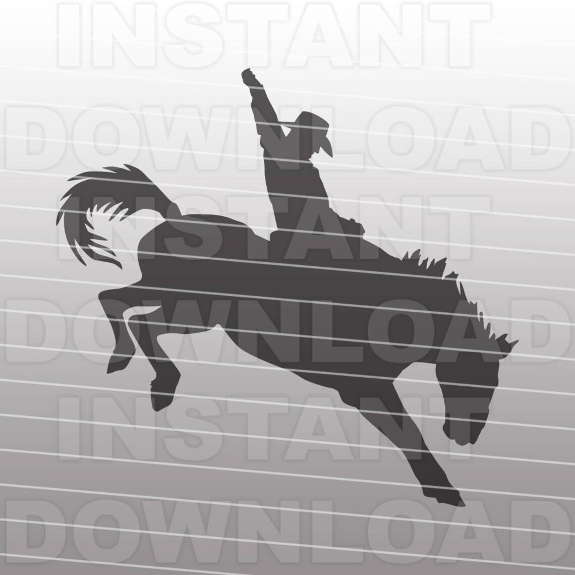 Saddle Bronc Riding Rodeo SVG Filecowboy SVG File-commercial - Etsy