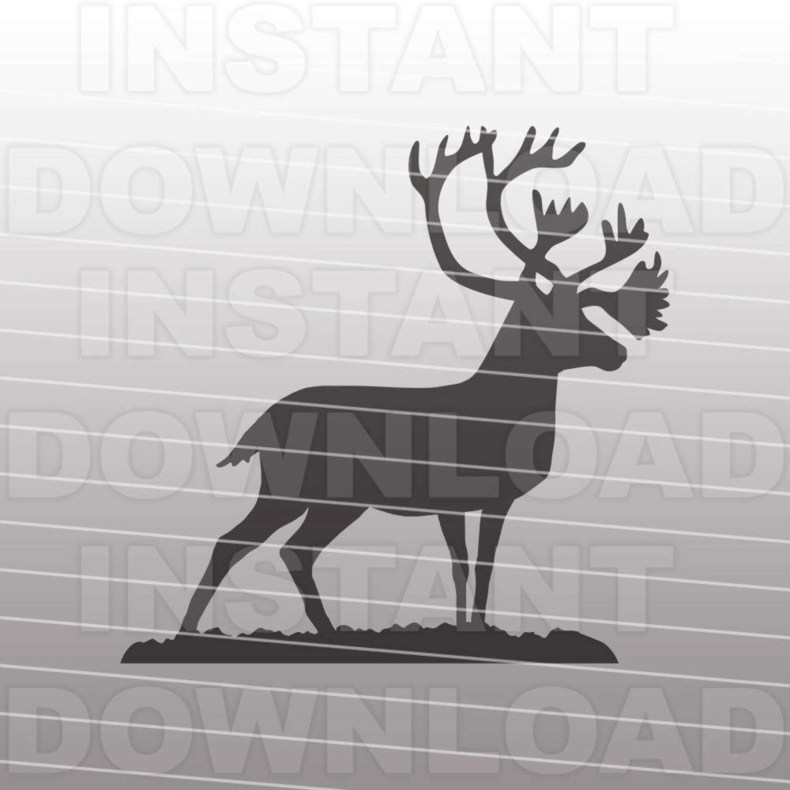 Caribou SVG File-reindeer SVG File-antlers SVG File - Die Cut,vector ...