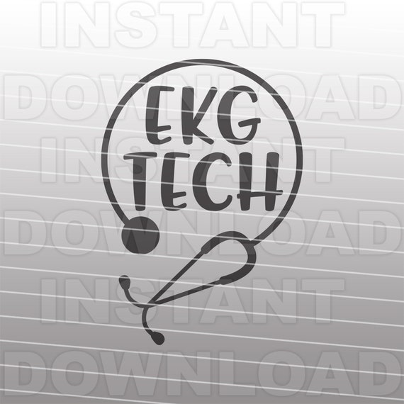 EKG Technician With Stethoscope SVG Fileekg Tech Svg - Etsy