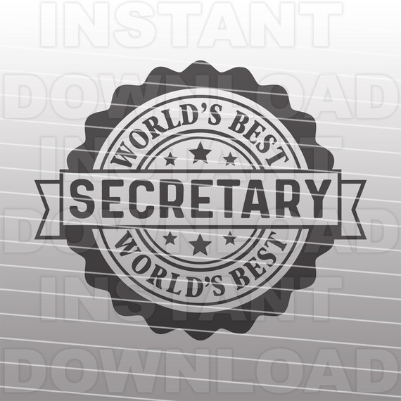 World's Best Secretary SVG Filebest Secretary | Etsy