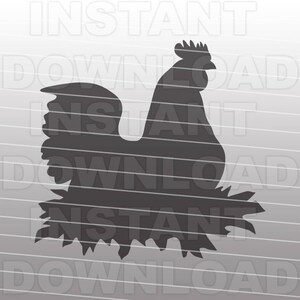 Hen on Nest Svg,hen SVG File,chicken Svg-cutting Template-vector Clip ...