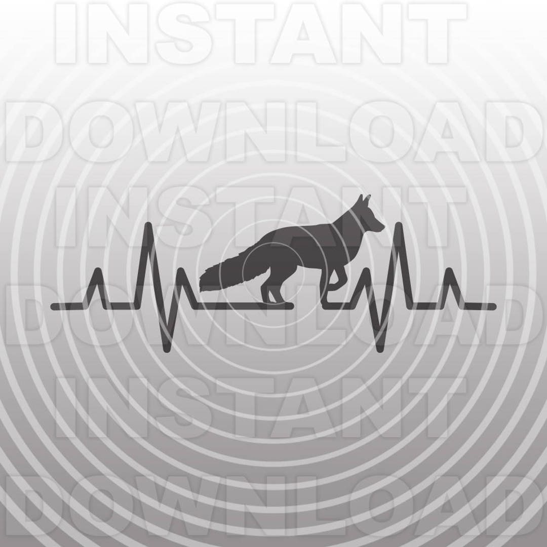 Heartbeat Fox SVG File,fox Hunter Svg,fox Hunting Svg -vector Art Cut ...