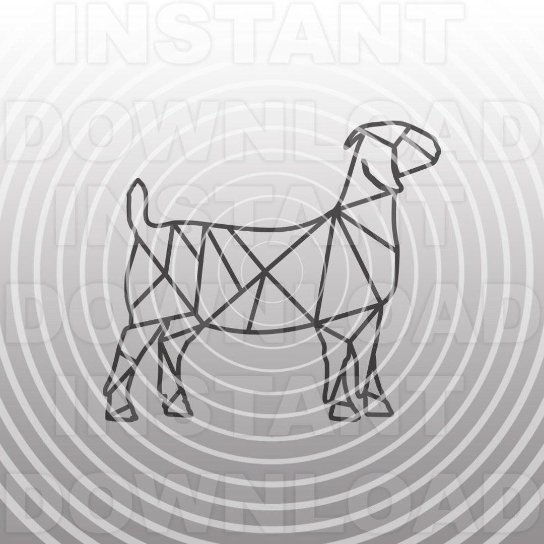 Geometric Boer Goat SVG File,livestock Svg,farm Animal SVG File ...