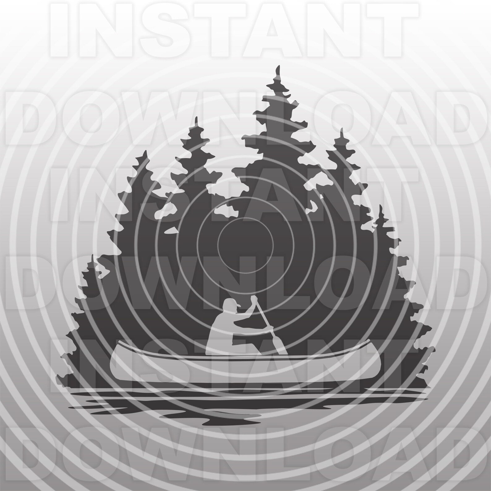 Guy in A Canoe SVG File,man Canoeing Svg,canoeist Svg,canoe Svg Design ...