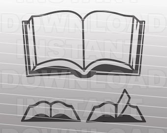 BOOK SVG Open Book Svg Reading Books Library Svg Book - Etsy