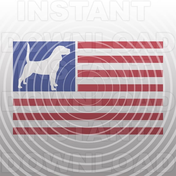 Beagle Hunting Dog USA American Flag SVG Filecoon Hunter - Etsy