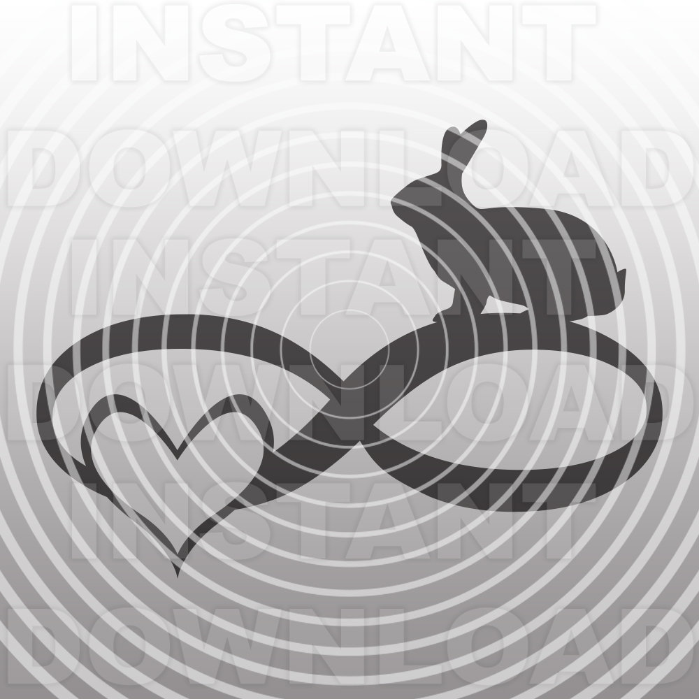 Infinity Love Rabbit SVG File,show Rabbit Svg,farm Animals SVG -vector ...