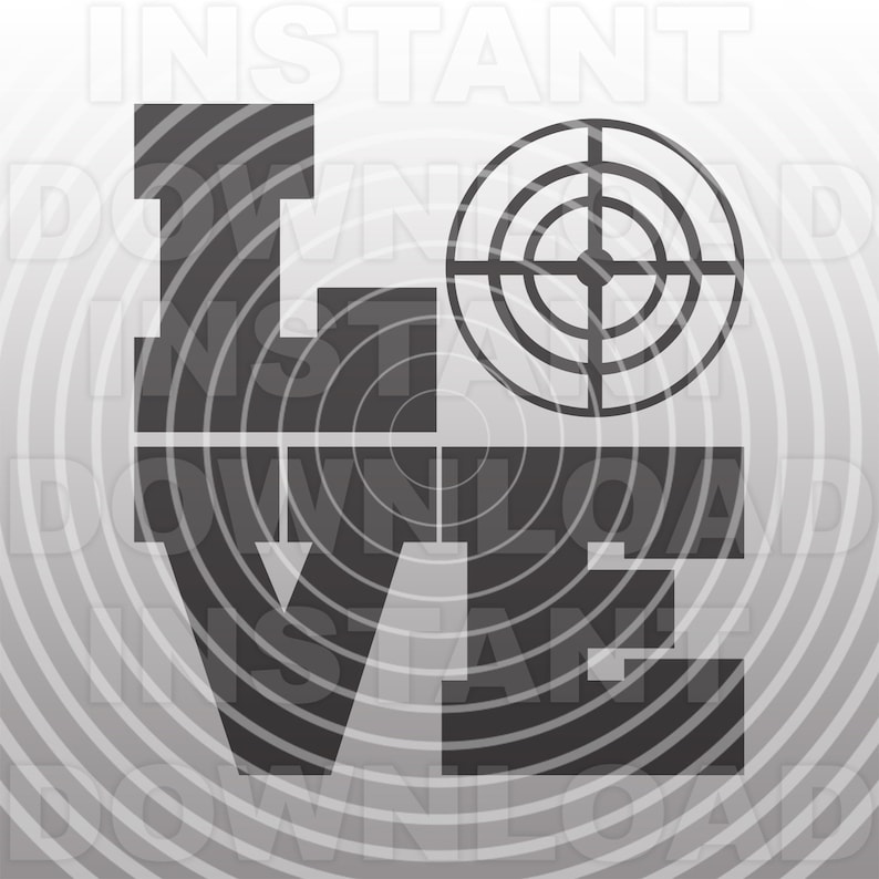 LOVE Target Shooting SVG Filegun Range Svgshooting Clay Svg | Etsy