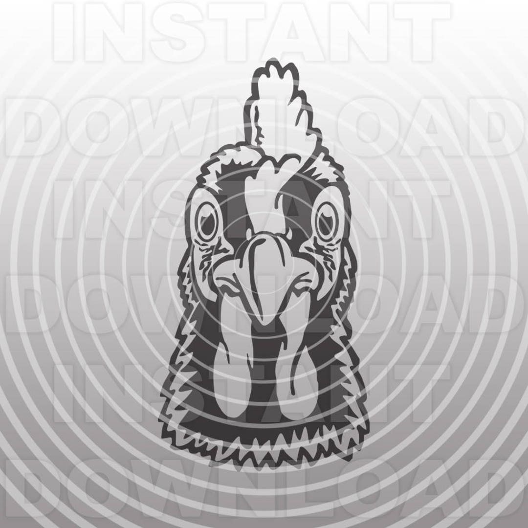 Chicken Face SVG File,rooster Face Svg,farm SVG -vector Art for ...