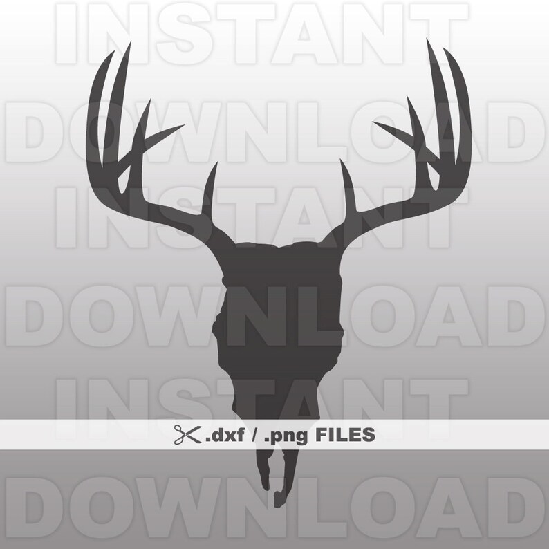 Deer Skull DXF File Deer Skull PNG File Commercial & | Etsy México
