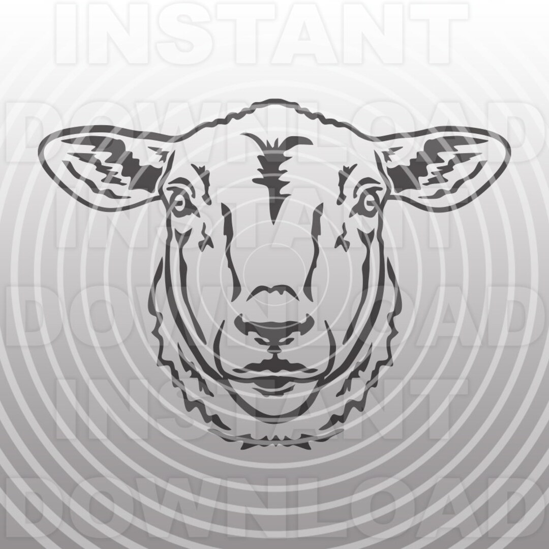 Sheep SVG File,sheep Face Svg,farm Svg,sheep Head Svg -vector Art ...