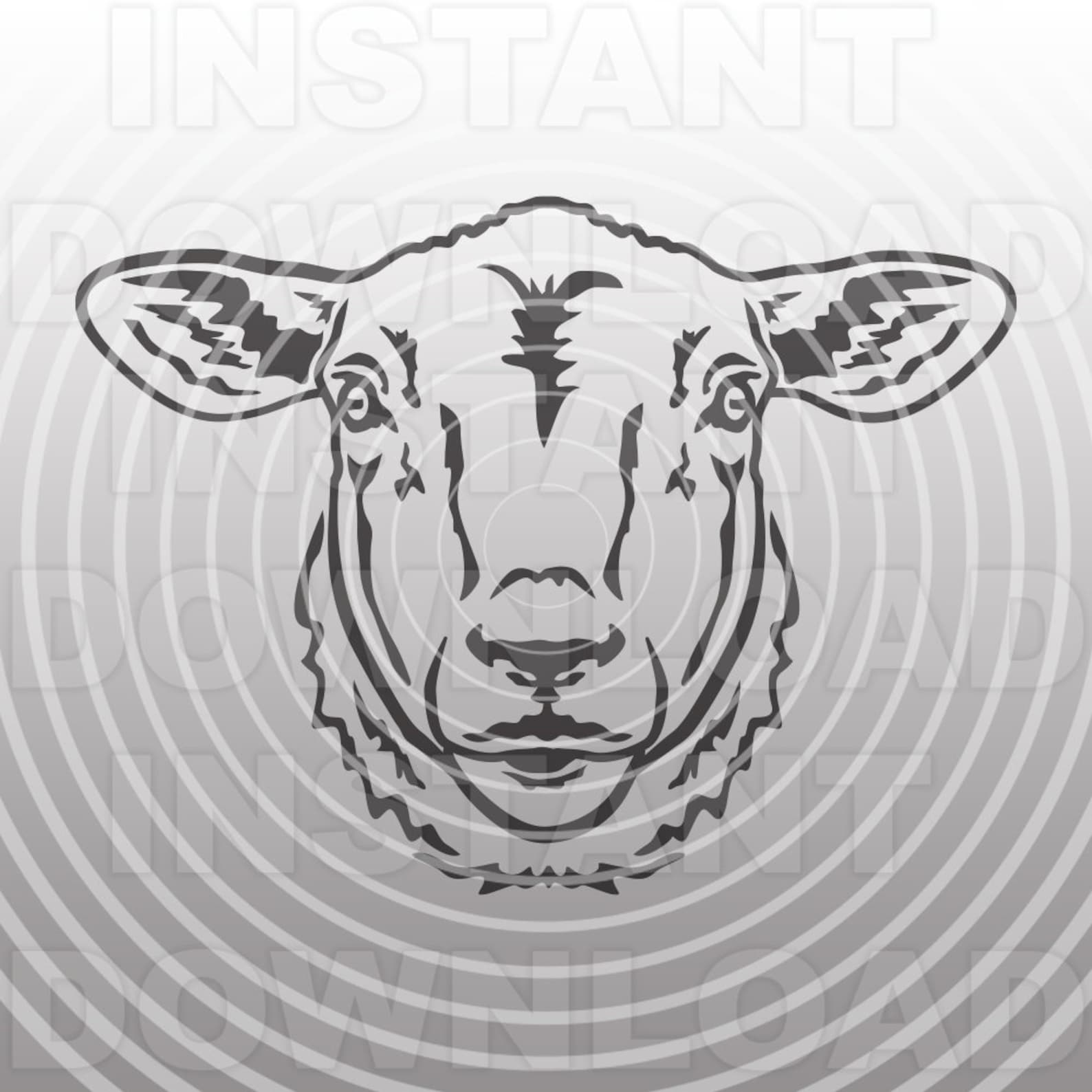 Sheep SVG File,sheep Face Svg,farm Svg,sheep Head Svg -vector Art ...