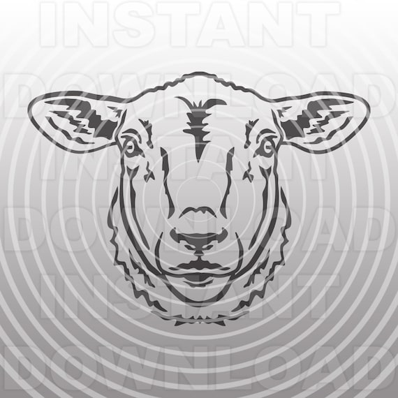 Sheep SVG Filesheep Face Svgfarm Svgsheep Head Svg vector - Etsy