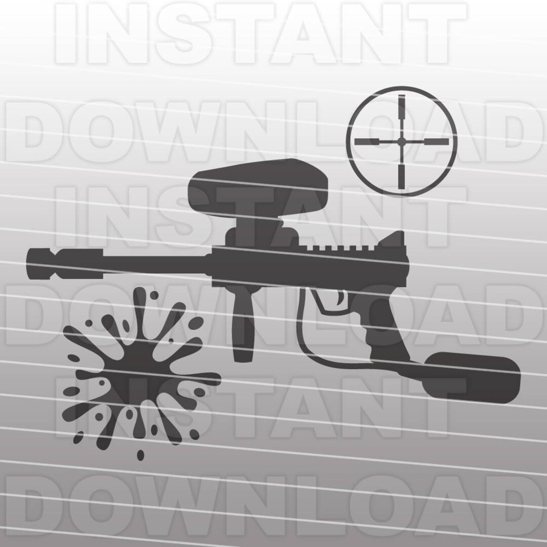 Paintball Gun SVG File - Paintball SVG File - Commercial & Personal Use ...