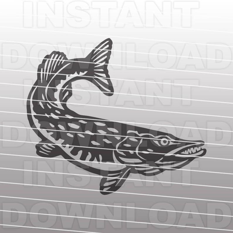 Pike SVG File,pike Fishing Svg,ice Fishing Svg,fisherman Svg -vector ...