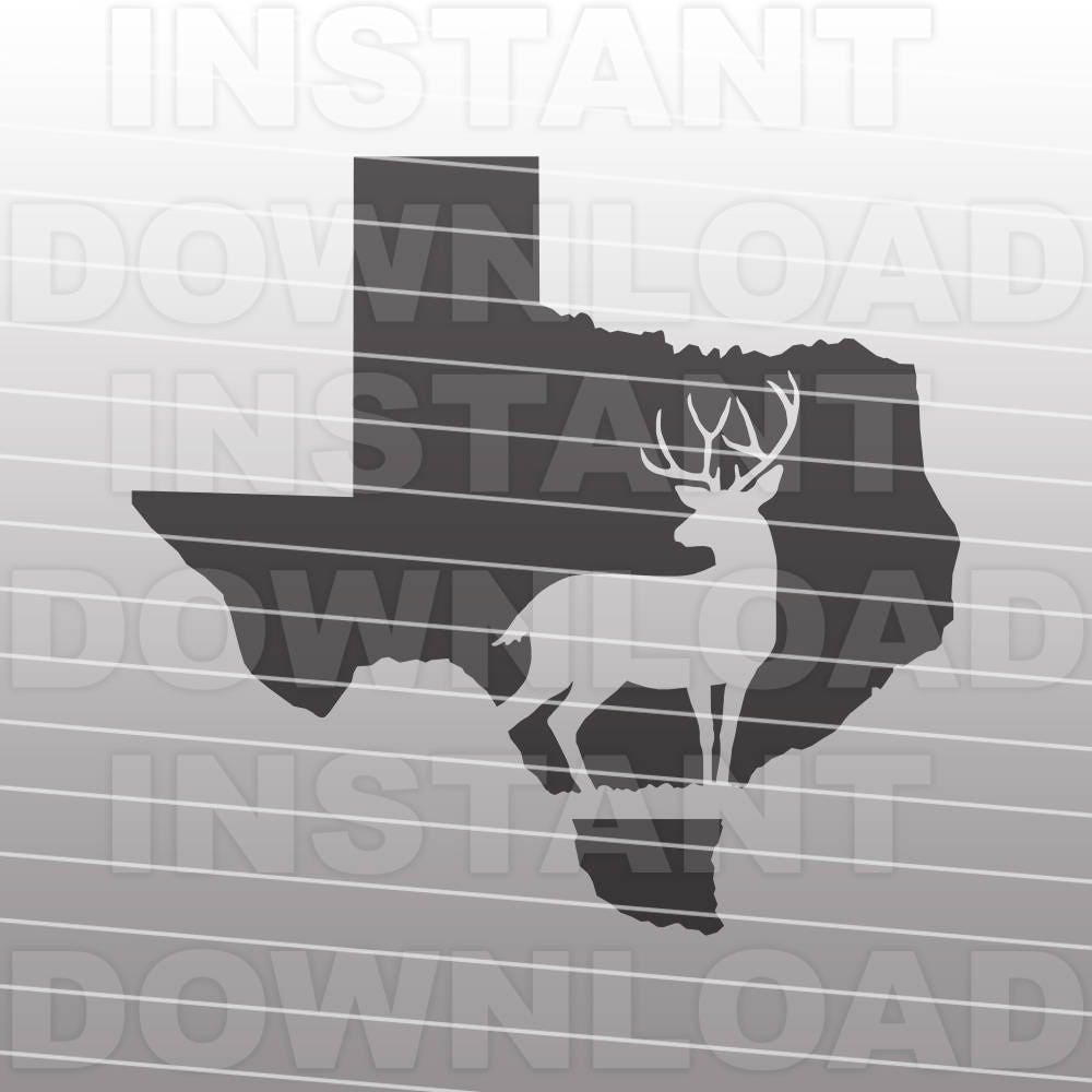Deer Hunting Texas State SVG File for Commercial & Personal | Etsy