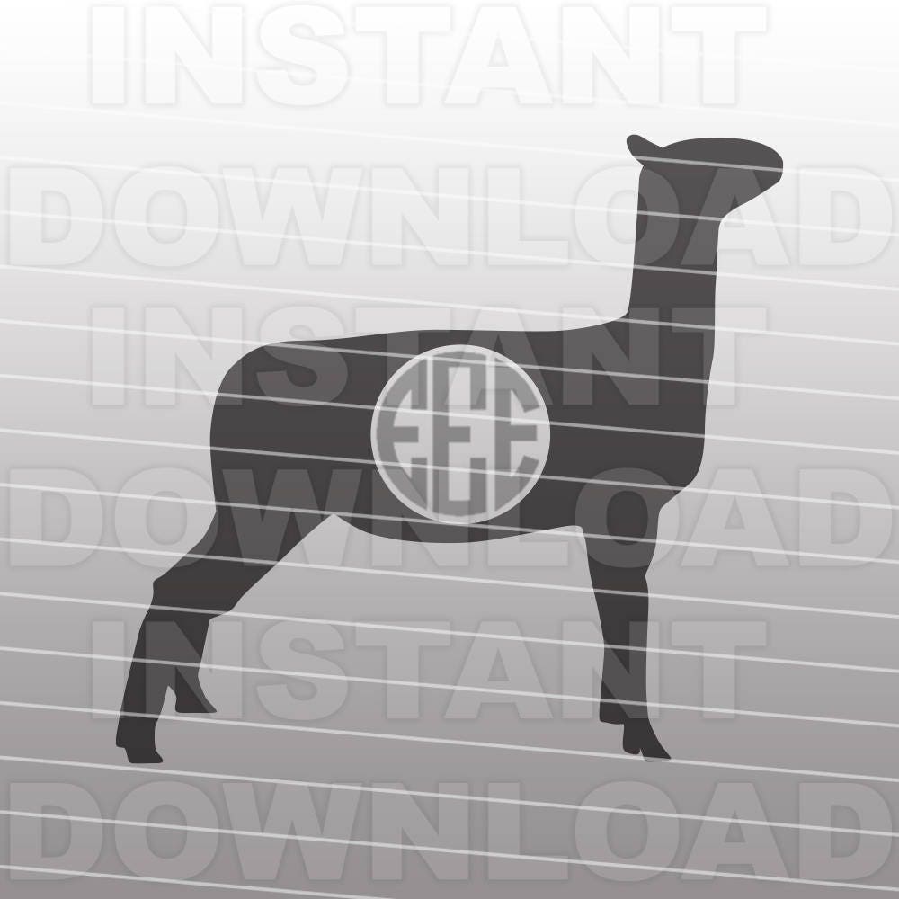 Show Lamb Monogram SVG Filelivestock Svgfarming Monogram Svg - Etsy