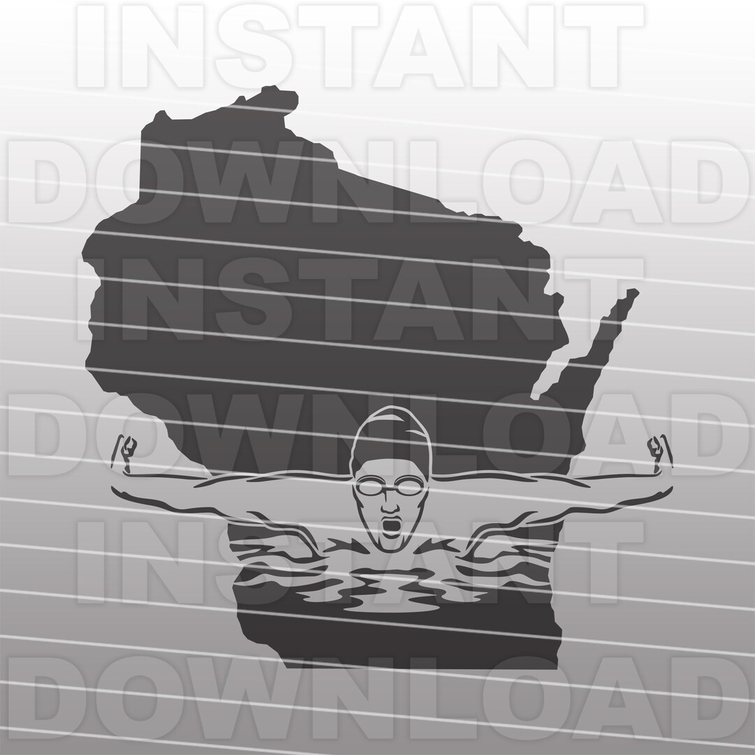 Swimming SVG File,male Swimmer Svg,wisconsin Svg,swim Meet Svg,vector ...