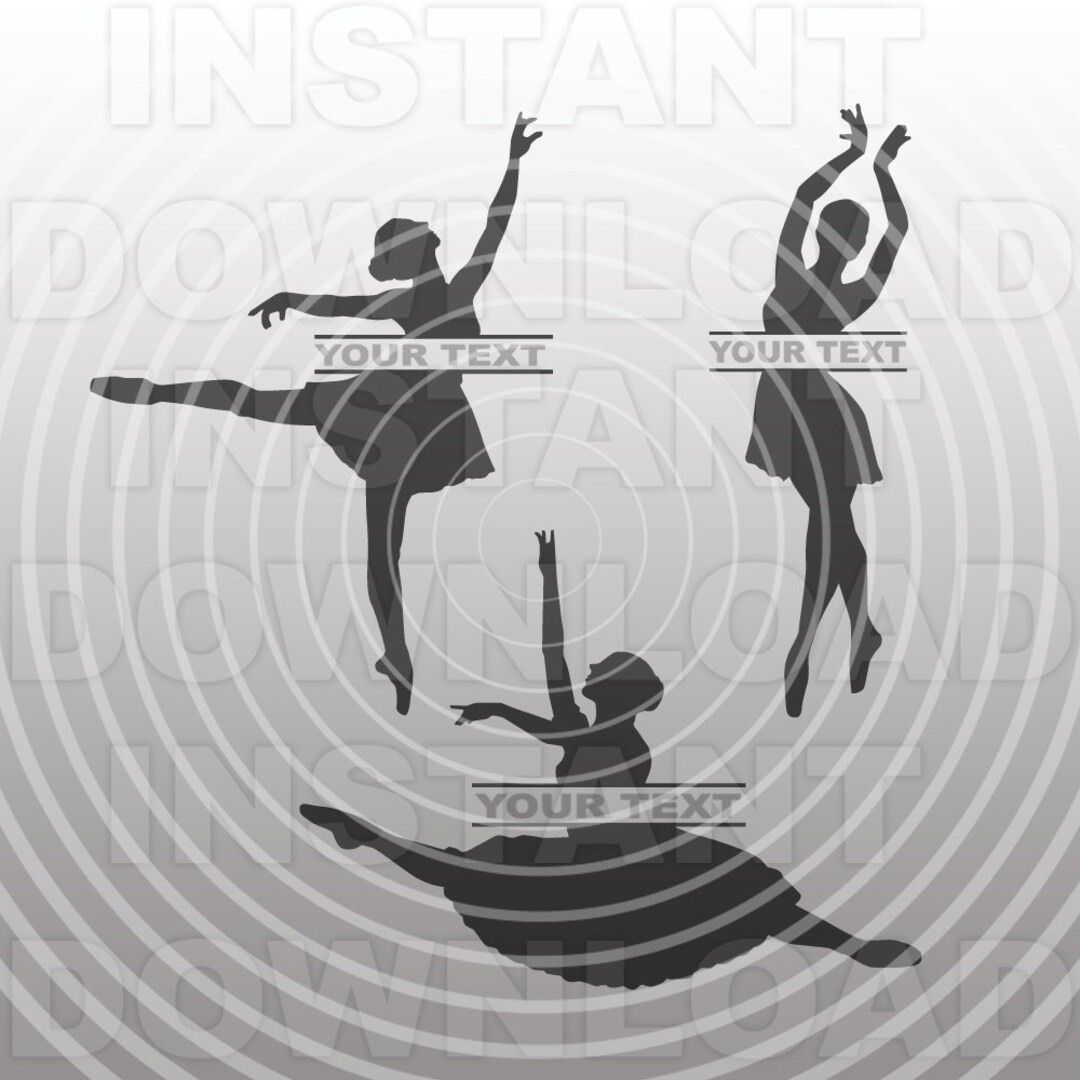 Dance SVG File,dancers Split Monogram SVG File-cutting Template-vector ...