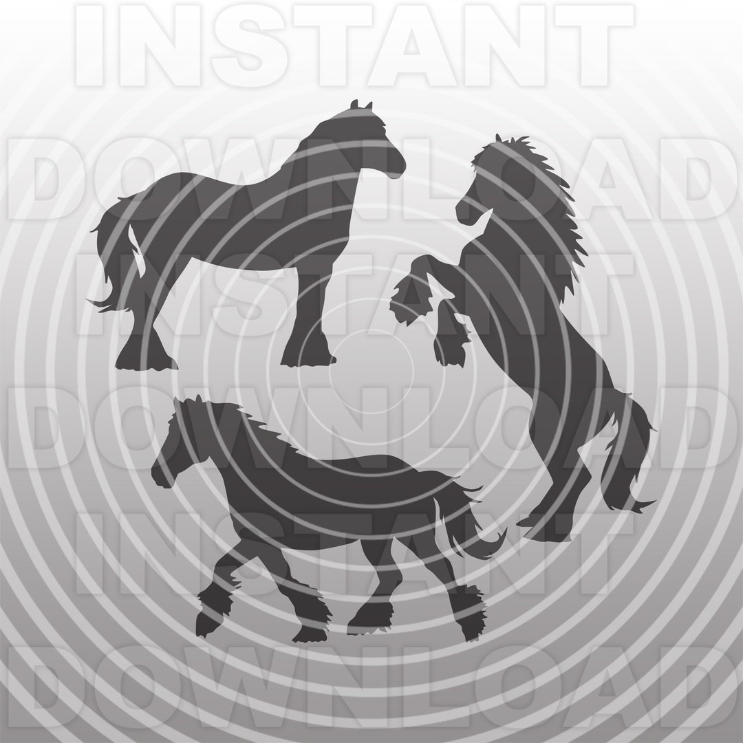 Gypsy Vanner Horse SVG Bundle,gypsy Horse SVG File,gypsy Cob Svg ...