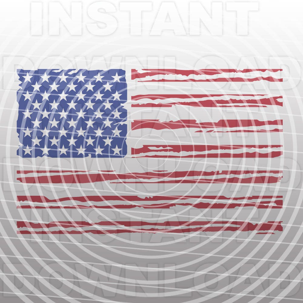 Distressed American Flag SVG,USA Flag SVG File-cutting Template-vector ...