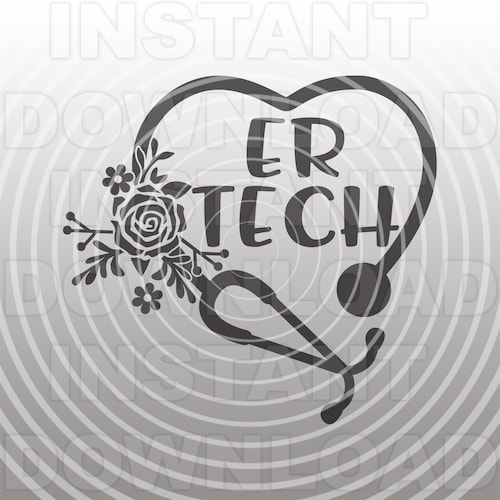 ER Tech Svg Emergency Department Technician Emergency Room - Etsy