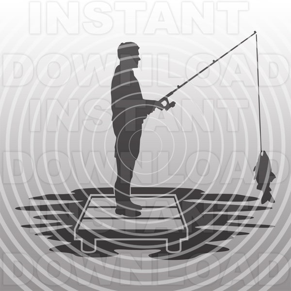 Catching Fish Svg - Etsy