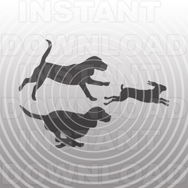 Beagles With Rabbit Svg - Etsy