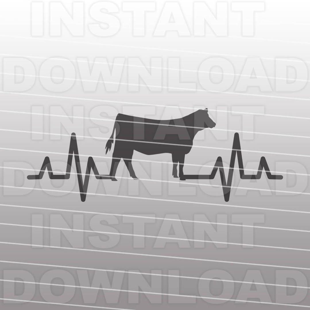 Farm Girl SVG File,heartbeat Heifer Svg,stock Show Svg,livestock Svg ...