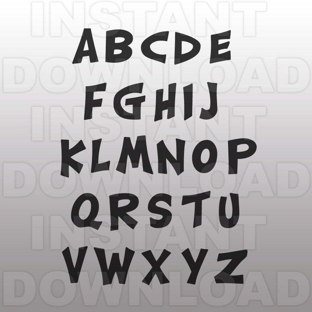 Alphabet Letters SVG File Cutting Template-clip Art for Commercial and ...