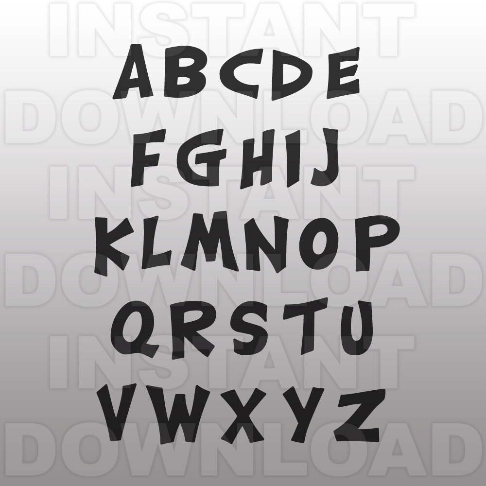 Alphabet Letters SVG File Cutting Template-clip Art for - Etsy