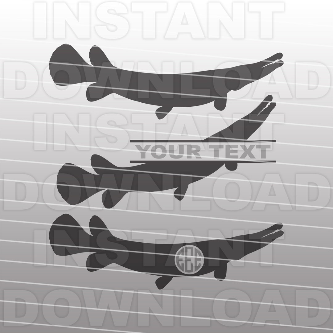 Alligator Gar Fish SVG File,angler Fisherman Svg,sport Fishing Svg ...